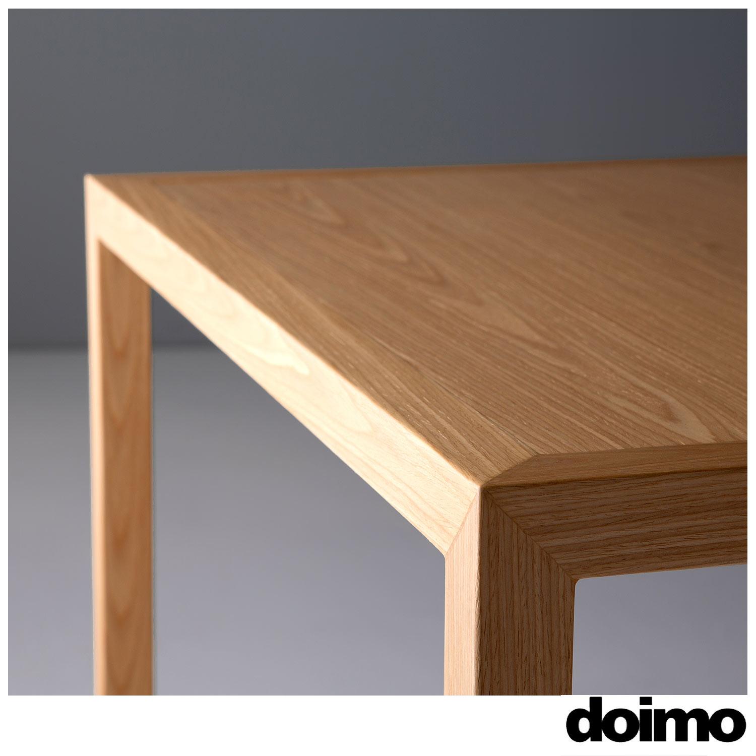 Mesa de Jantar Quadrada em Aço Carbono e Lâmina Freijó - Doimo - Fast ...