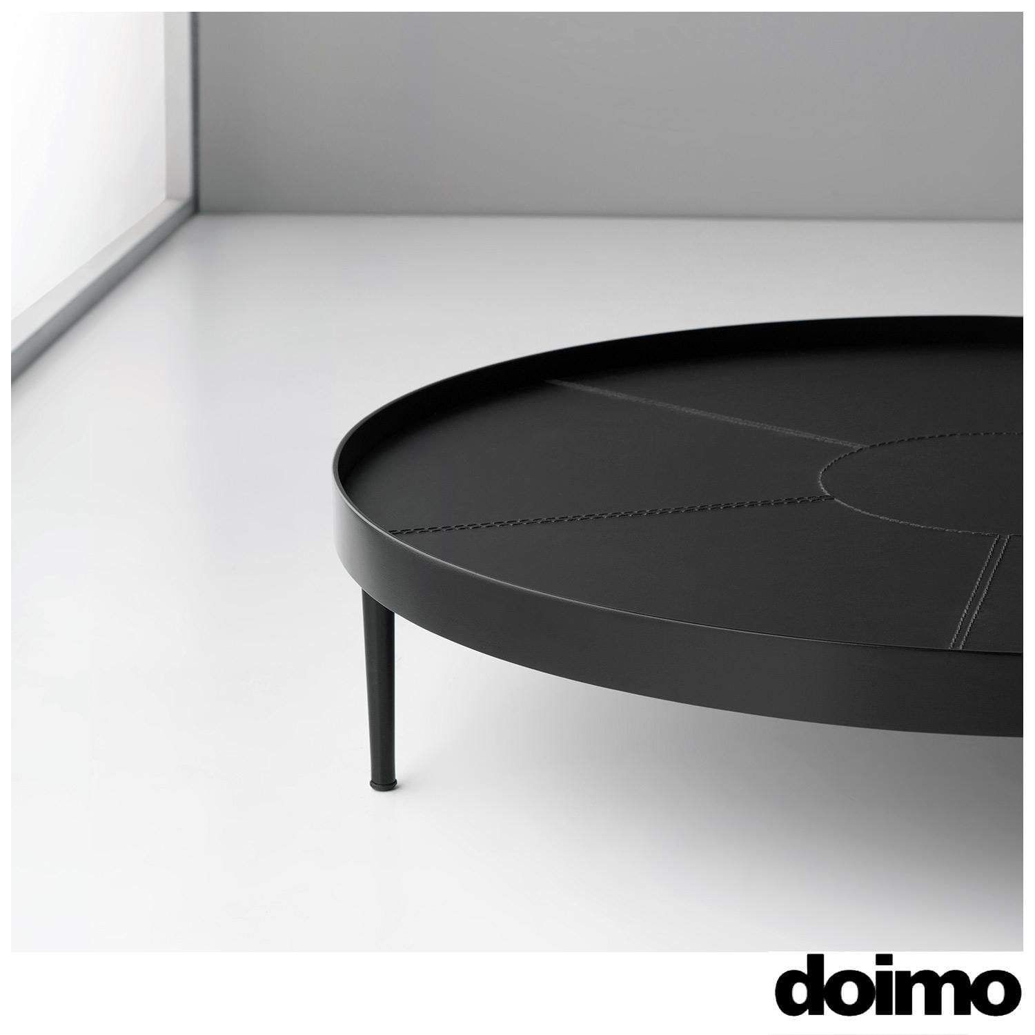 Mesa de Centro Redonda Ora 1000x200 mm Preta - Doimo - Fast Shop Empresas