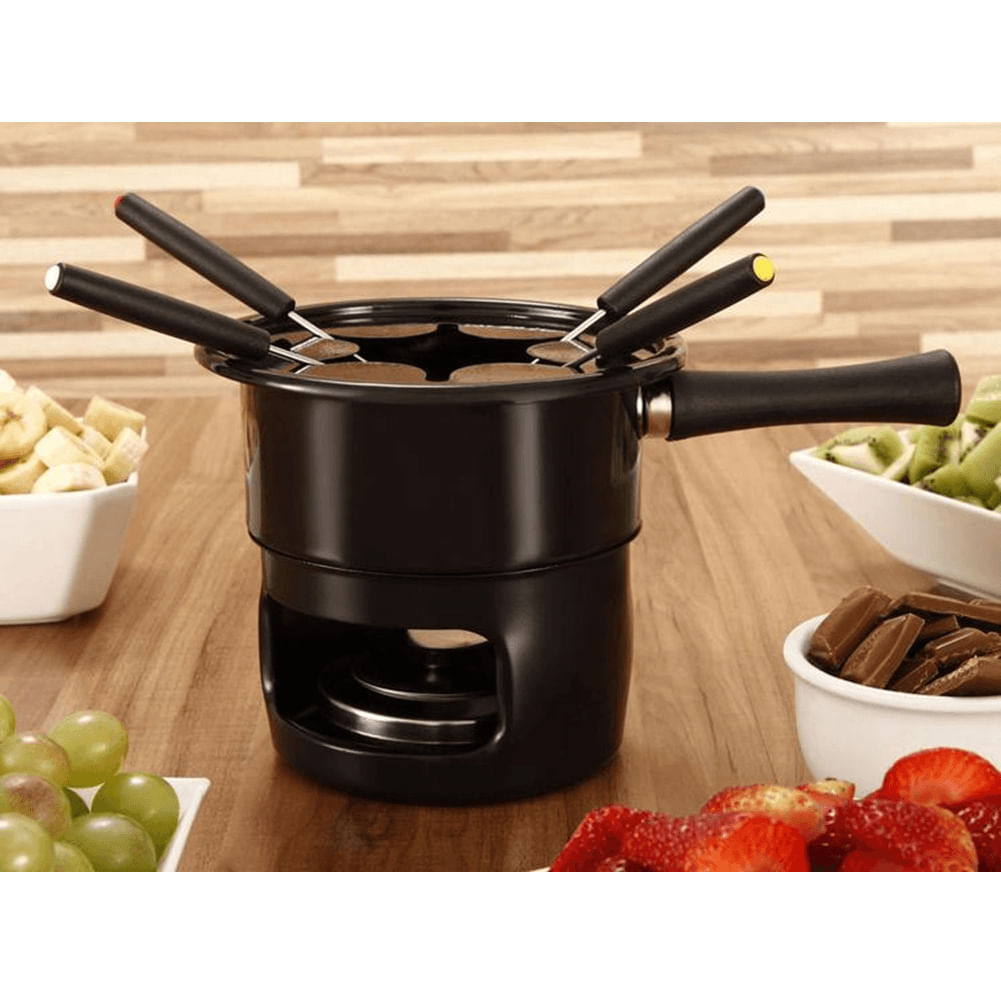 Fondue Viena Preto 8 Peças - Forma Inox