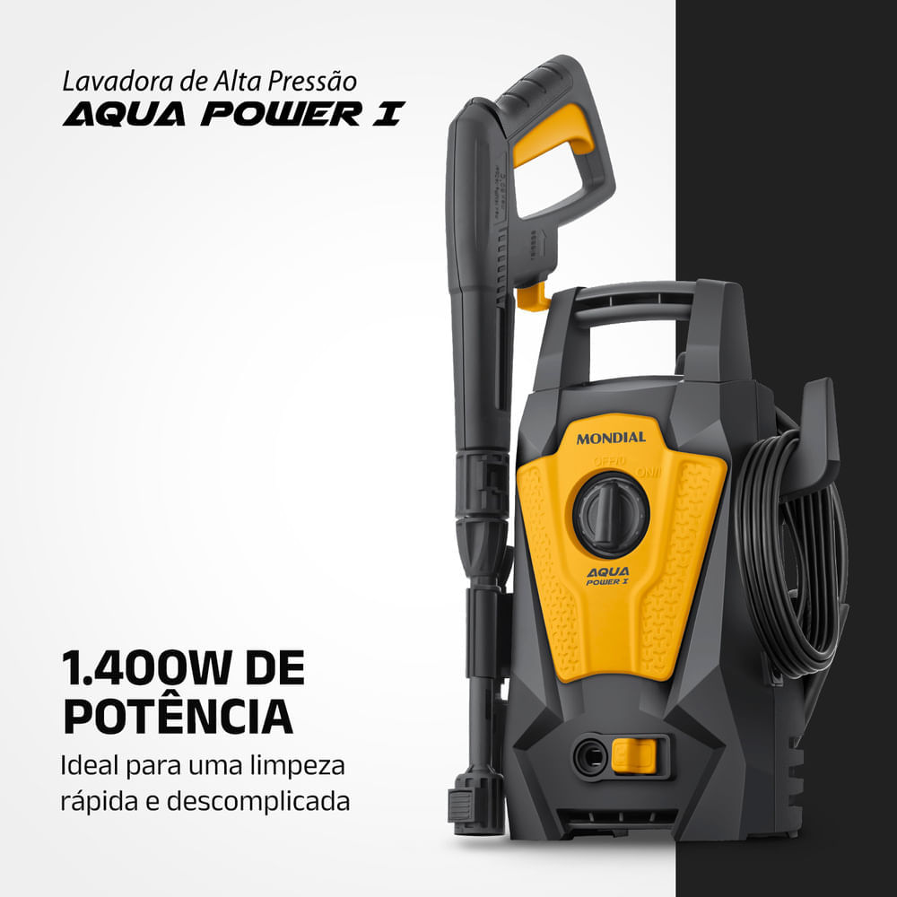 Lavadora de Alta Pressão Aqua Power I Mondial 1400W - LAP-01-GY ...