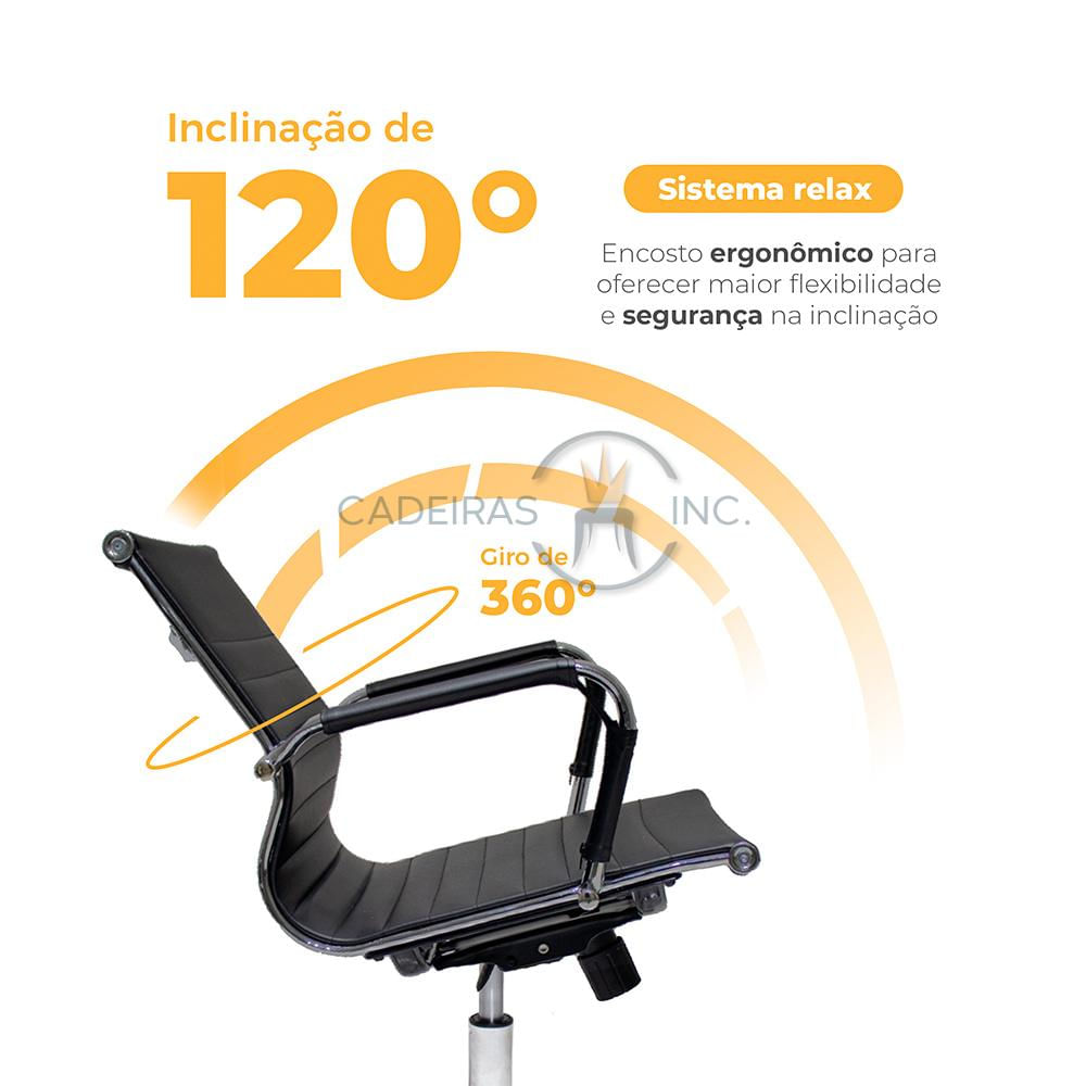 Kit 2 Cadeiras De Escritório Simples Home Office Diretor Secretária ...