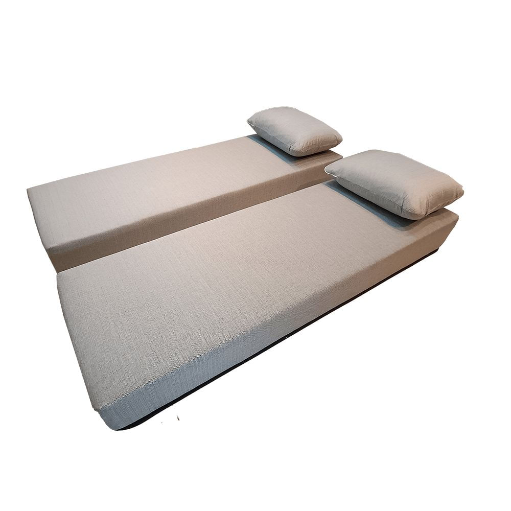 Sofá-Cama Sleep Easy Linho Cinza 060x180x020cm - Sleep Complements | Fastshop
