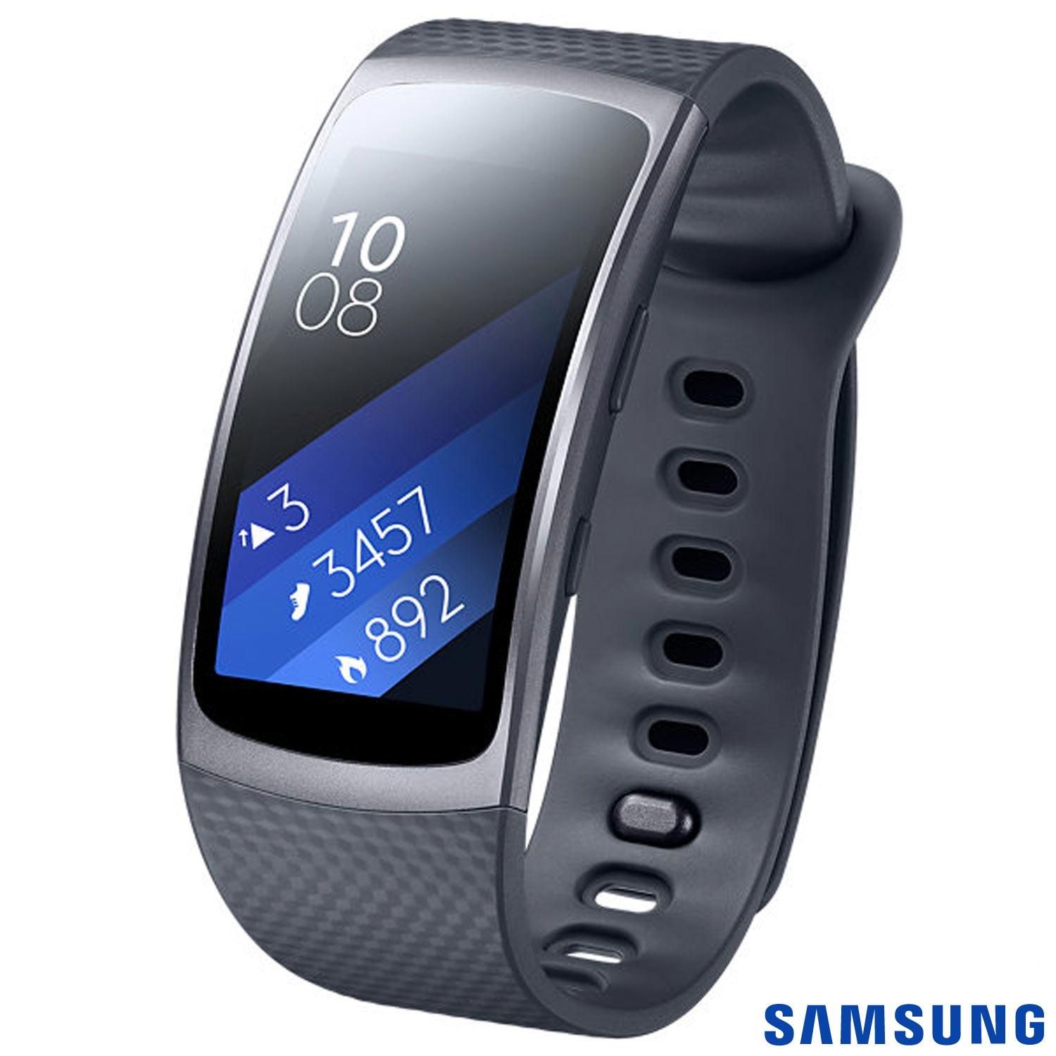 Gear Fit 2 Samsung Preto com 1,5?, Pulseira em Elastômero, Bluetooth e ...