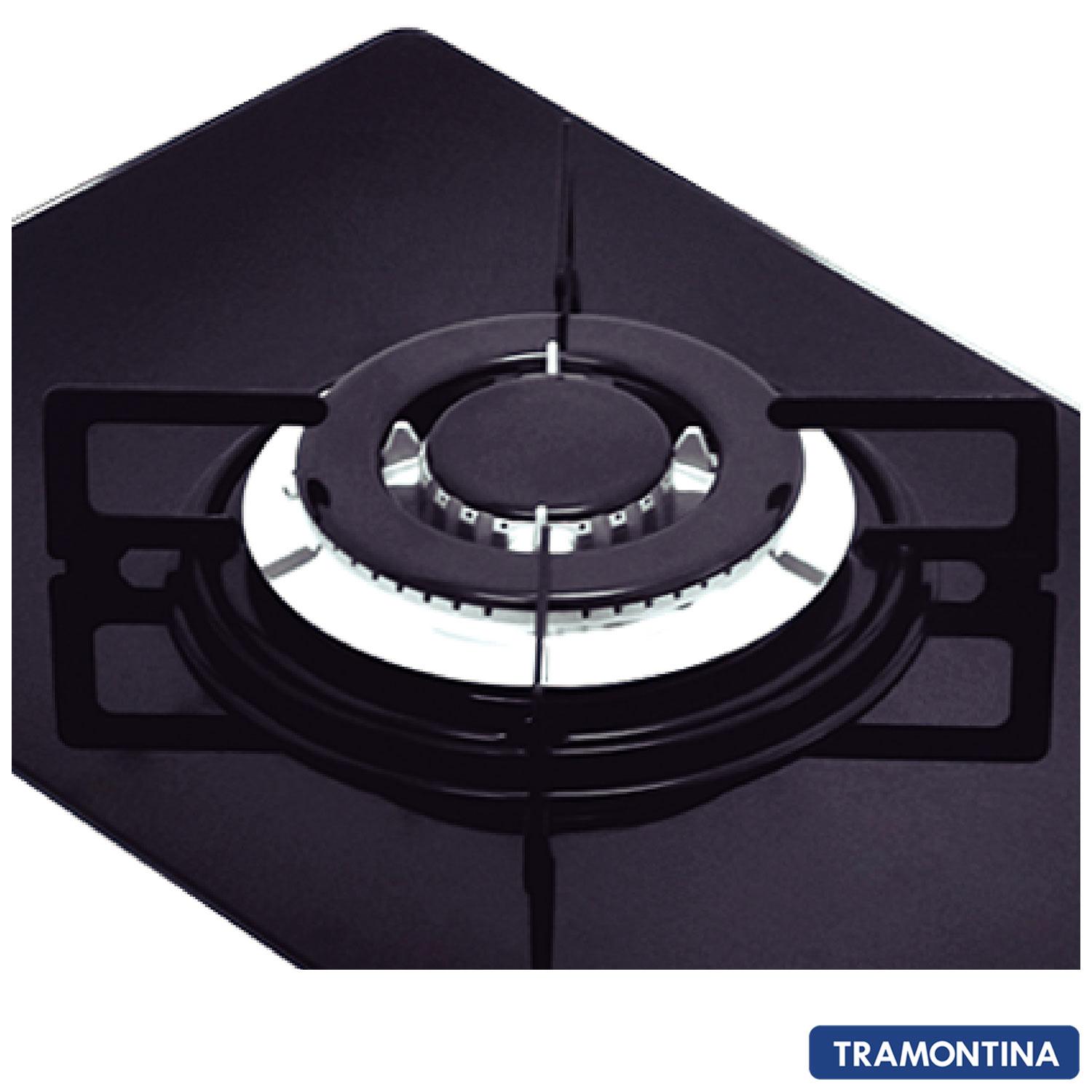 Cooktop Dominó a Gás Tramontina em Vidro com 01 Boca, Acendimento Super ...
