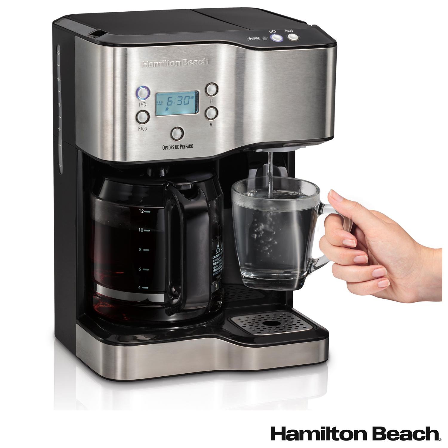Cafeteira Elétrica Hamilton Beach Preto e Inox para Café e Chá - 49982 ...