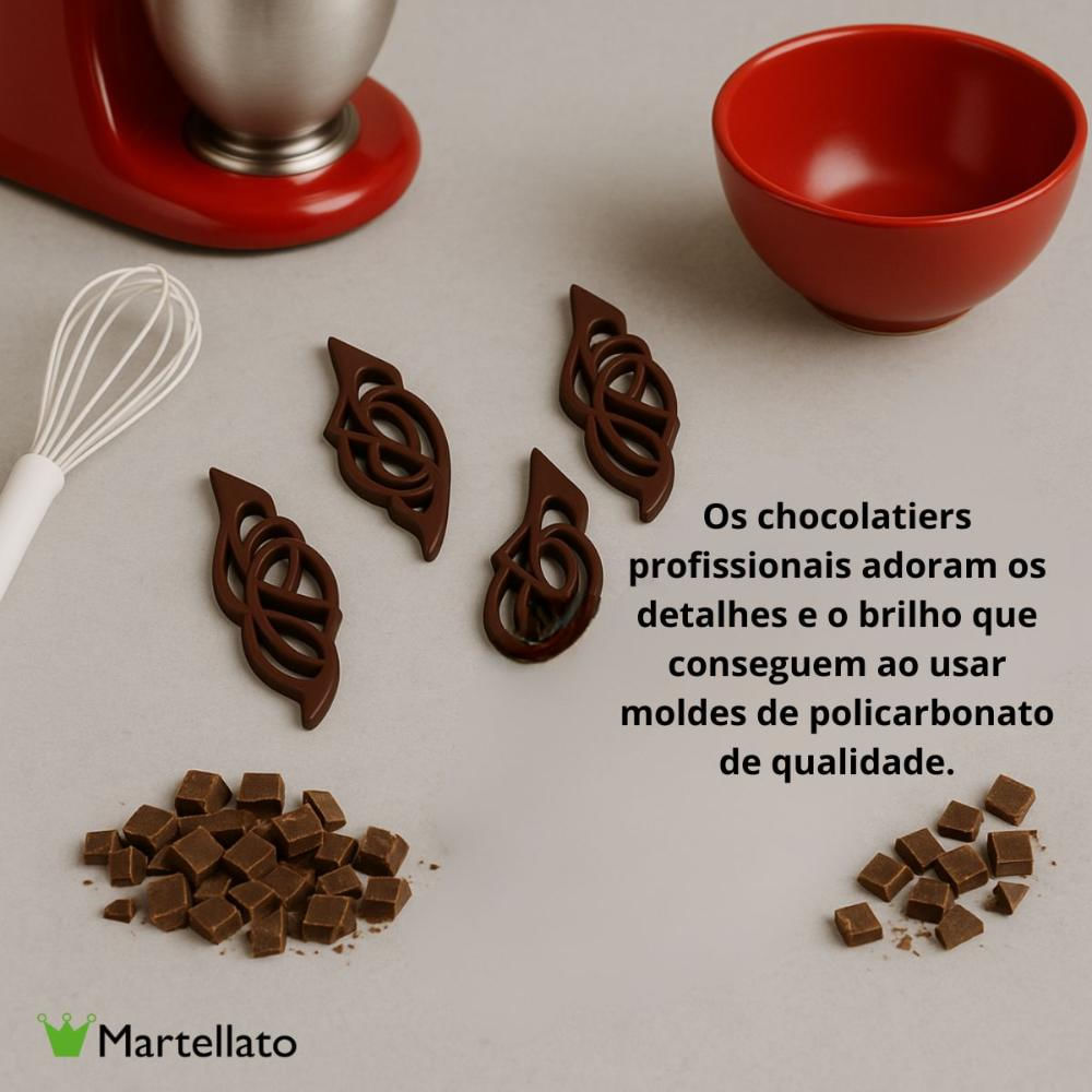 Forma Folha de Chocolate Profissional Confeitaria Martellato - Fast Shop Empresas
