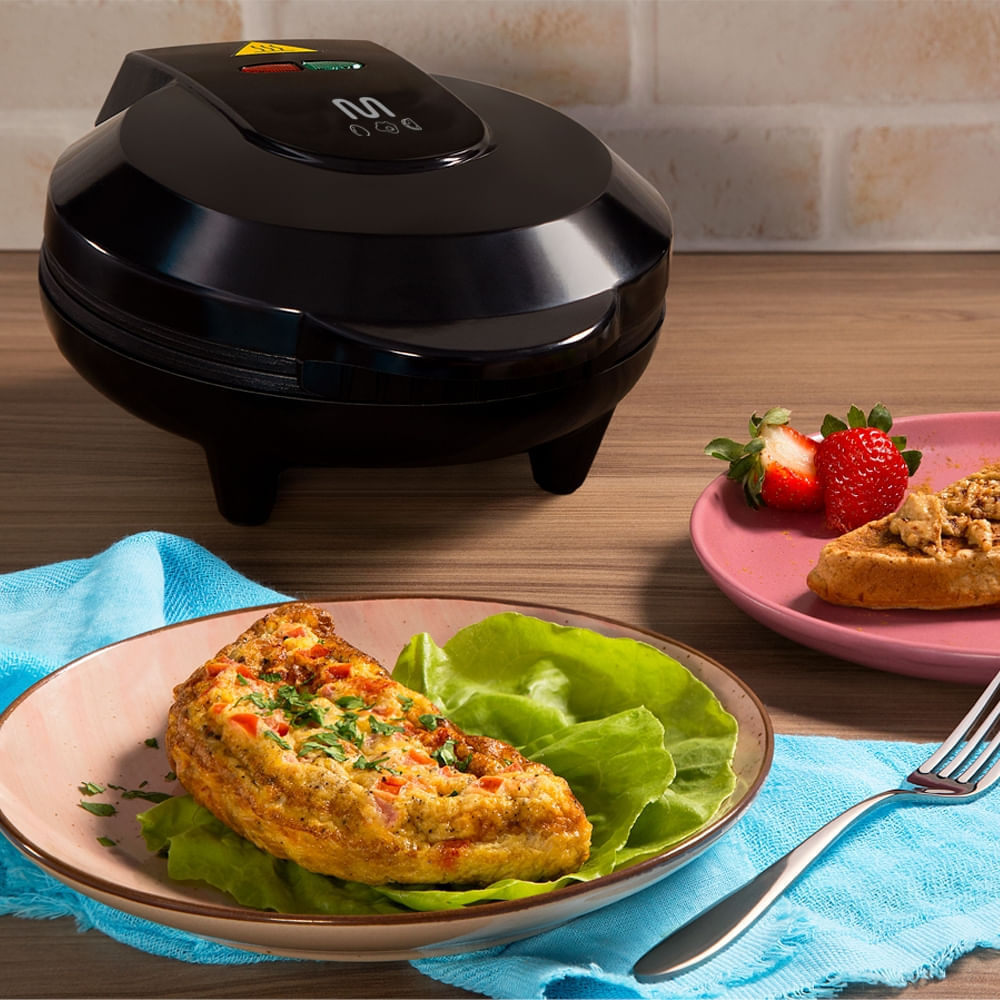 Omeleteira Elétrica c/ 2 Cavidades 220v 850w Preta Multi - GO123 GO123