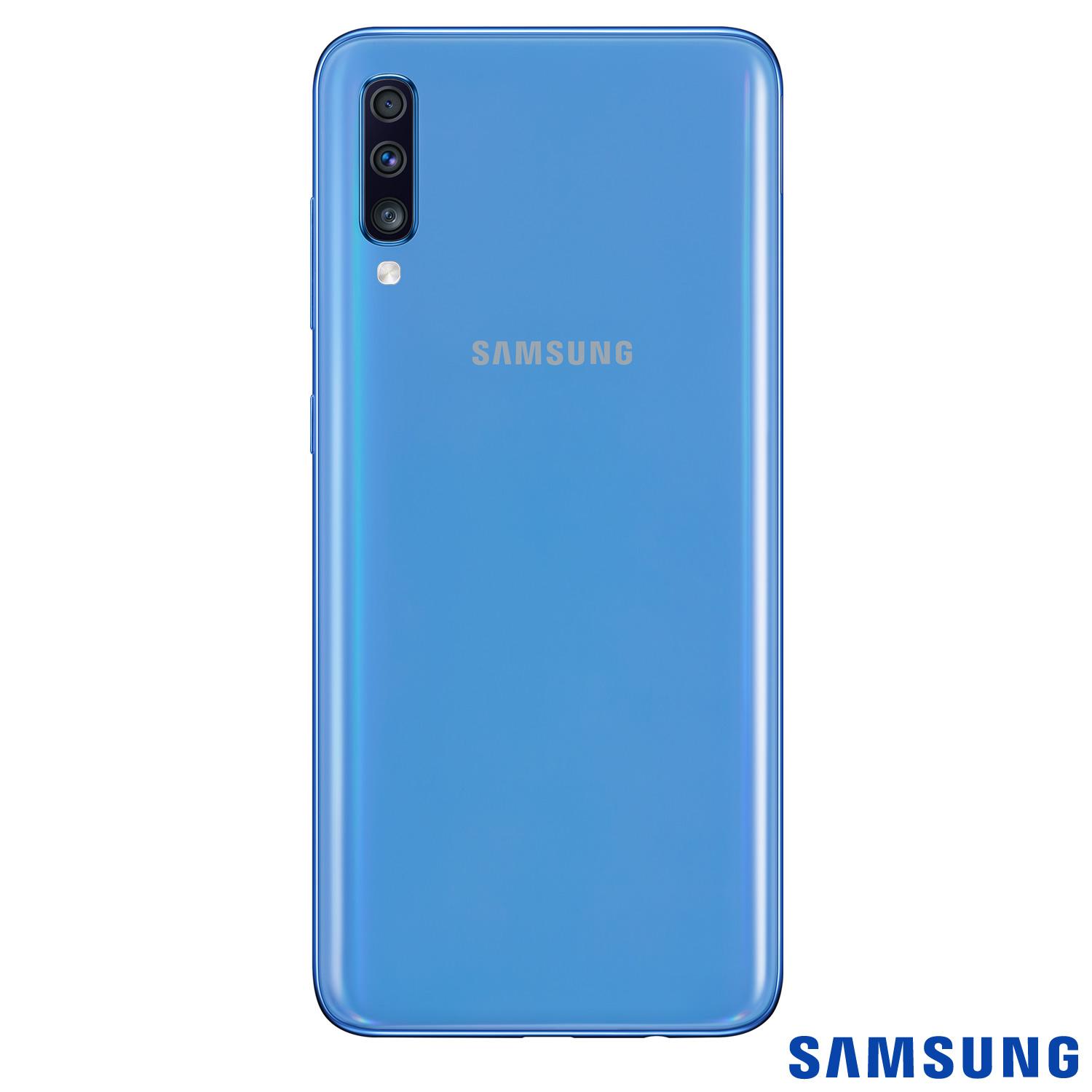 Samsung Galaxy A70 Azul, com Tela de 6,7", 4G, 128GB e Câmera Tripla ...