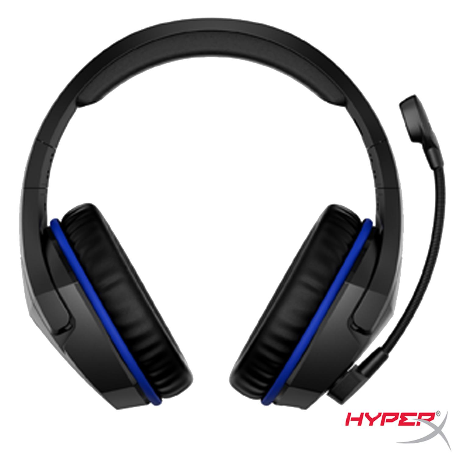 Headset Gamer Sem Fio HyperX Cloud Stinger Wireless PS4 Drivers 50mm Preto e Azul HX HSCSW BK FastShop