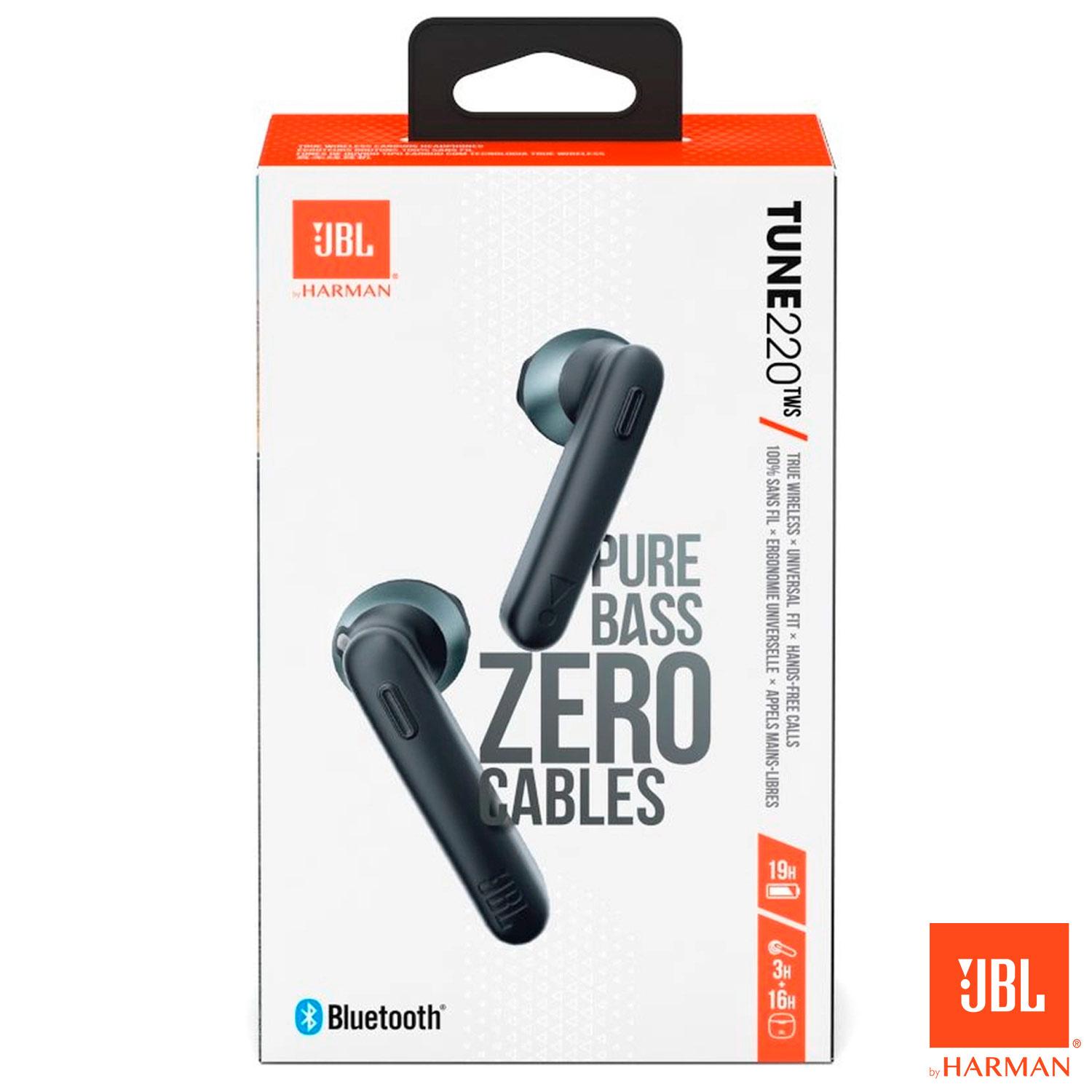 Fone de Ouvido JBL Tune 220 TWS Intra-auricular Preto - JBLT220TWSBLK ...