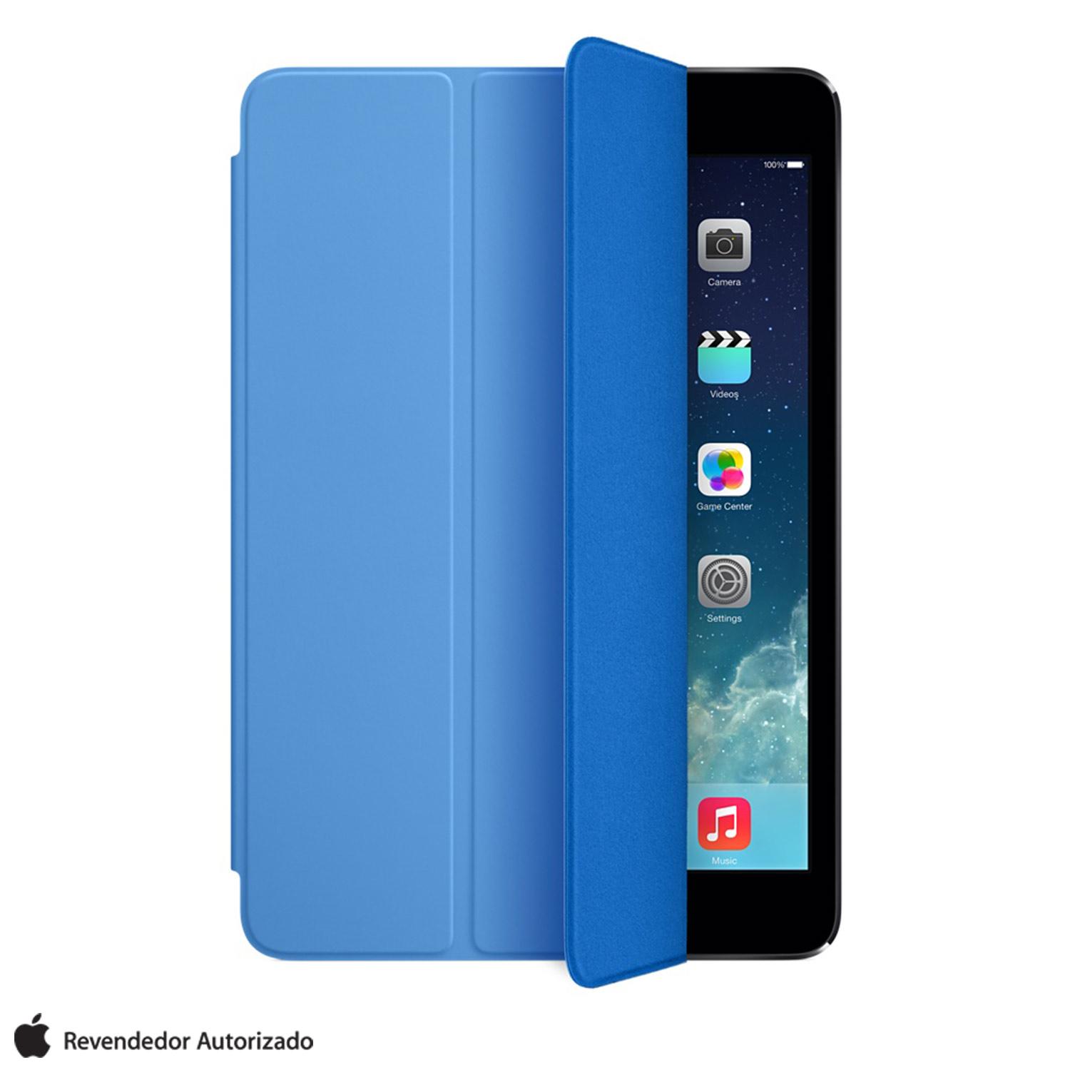Capa Smart Cover para iPad Mini em Poliuretano e Microfibra Azul ...