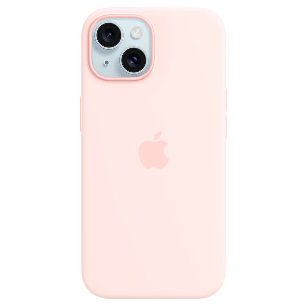 Capa iPhone 15 de Silicone com MagSafe Rosa-claro - Apple - MT0U3ZMA ...