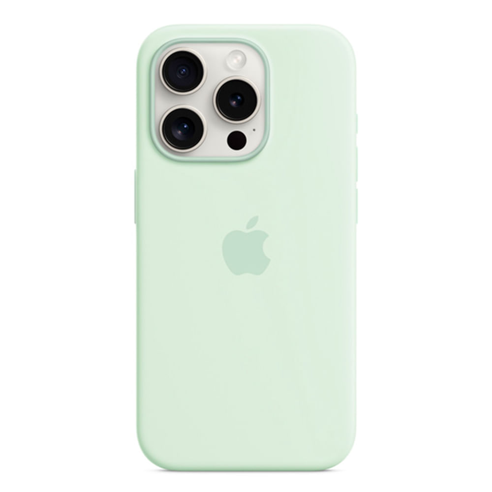 Capa para iPhone 15 Pro com MagSafe em Silicone Menta-suave - Apple ...