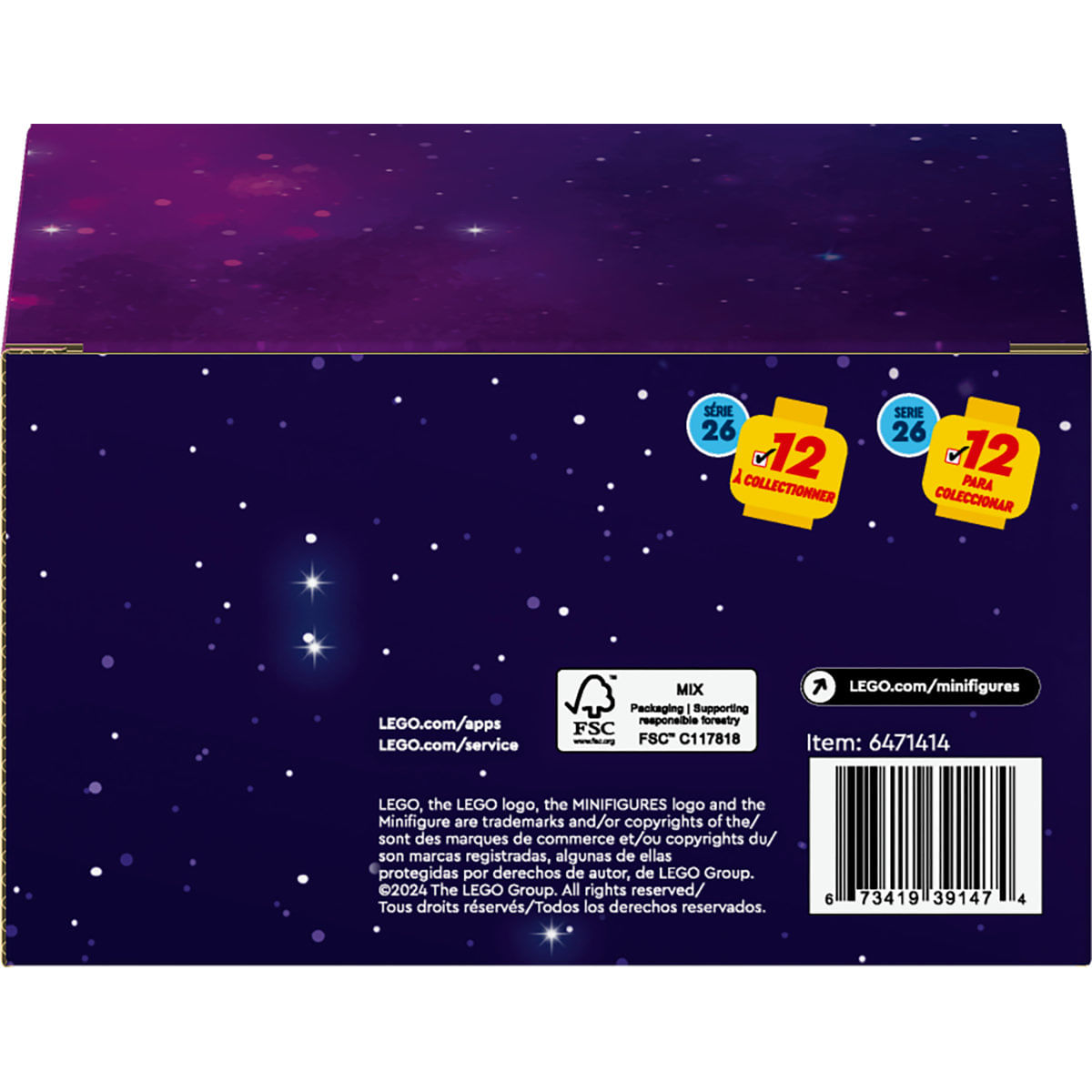 Minifiguras LEGO® Série 26 - Pack de 6 do Espaço 66764 | Fastshop