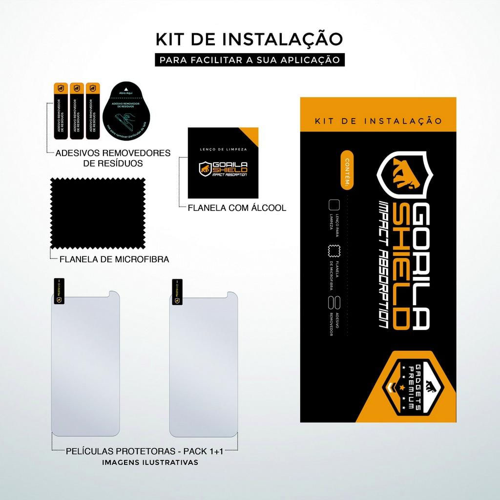 Kit Capa case capinha Armor e Película Vidro Dupla para Iphone 8 Plus ...