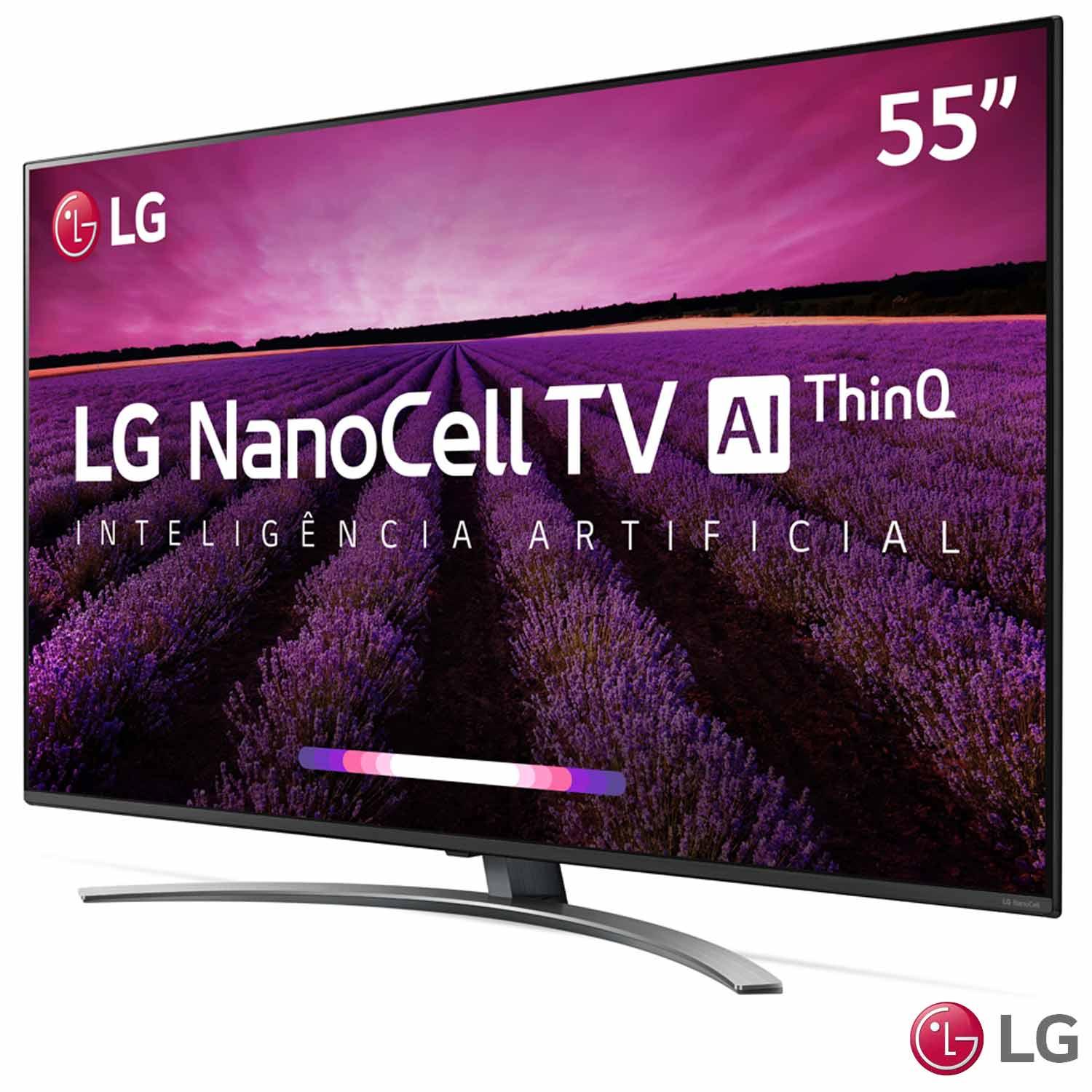 Smart TV NanoCell 4K LG LED 55" Polegadas com WebOS 4.5, Controle Smart Magic e Wi-Fi ...