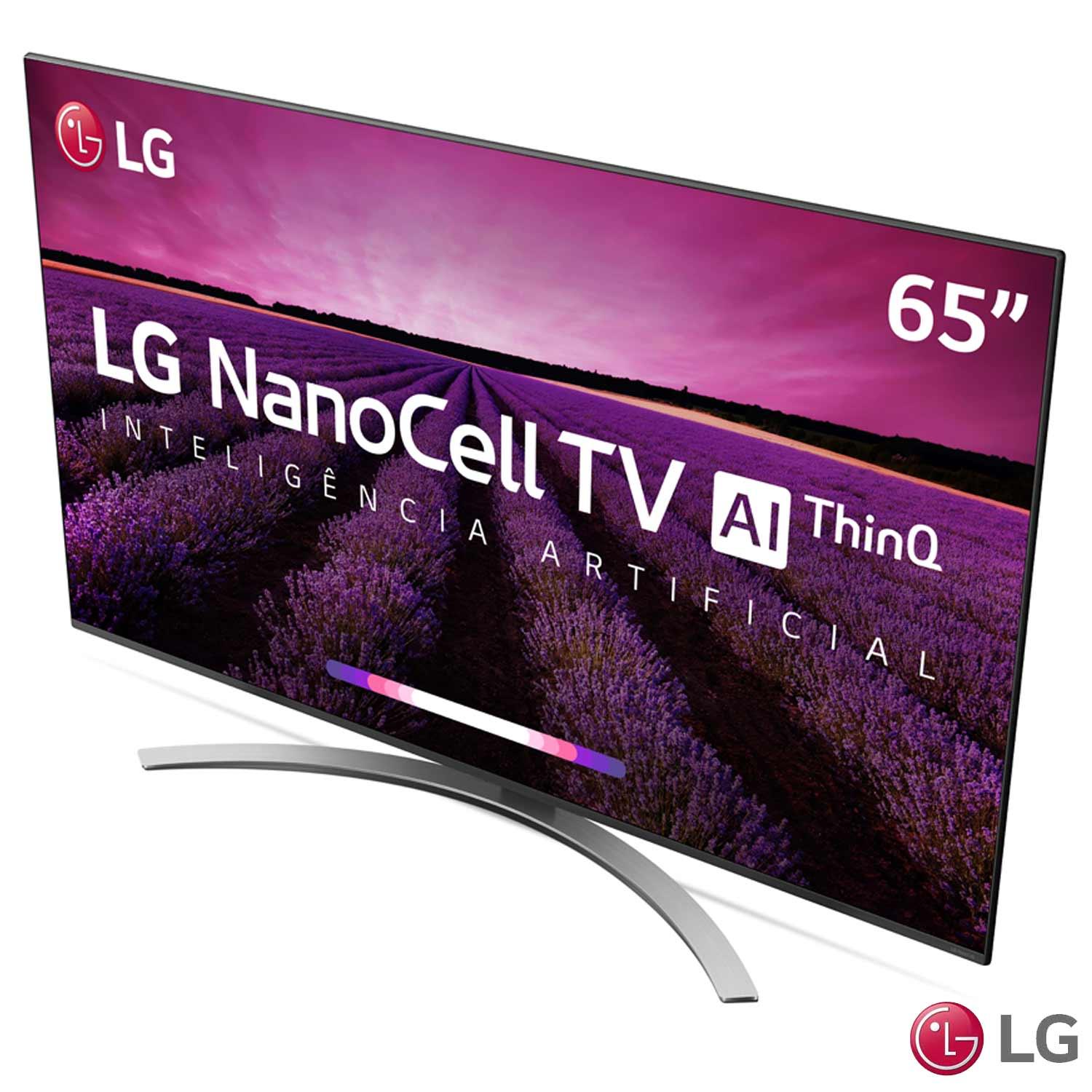 Smart TV NanoCell 4K LG LED 65" com WebOS 4.5, Controle Smart Magic e ...