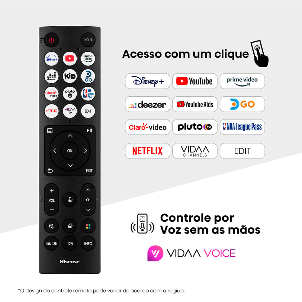 Smart TV UHD 4K Hisense DLED 58” Polegadas com Sleep Timer, Entrada ...