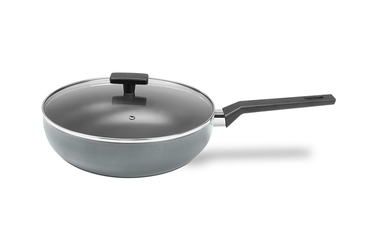 Wok Brinox Antiaderente Ceramic Life com Tampa 28cm 3,55L Preserve ...