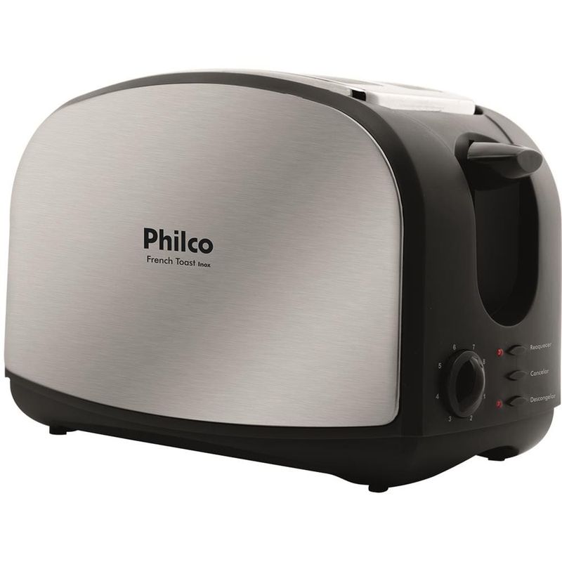 Torradeira French Toast Philco com 8 Níveis de Tostagem - Inox/Preto ...