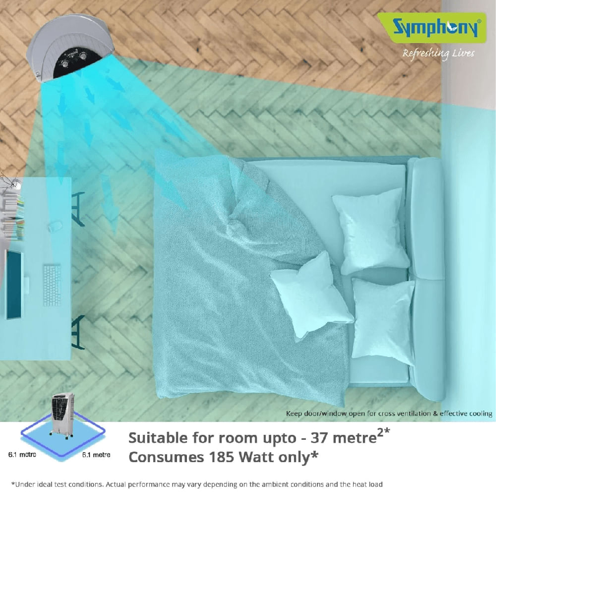 Climatizador de Ar Symphony 80 Litros Whinter 80XL Cinza - 127 Volts ...