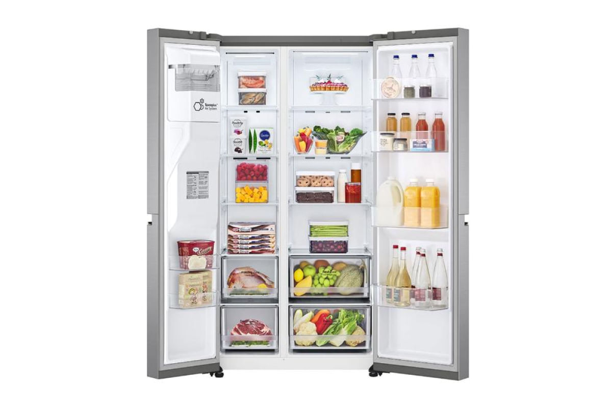 Geladeira Smart LG Side by Side UVnano™ 611 litros Motor Inverter Aço ...