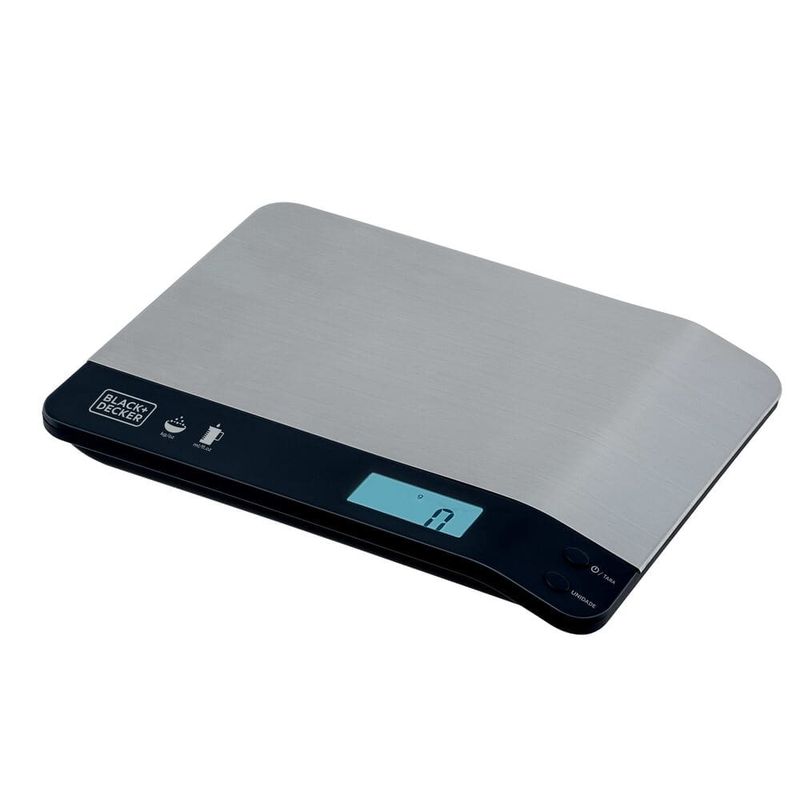 Balança de Cozinha Black Decker BC500 à Pilha com Acabamento em Inox e ...
