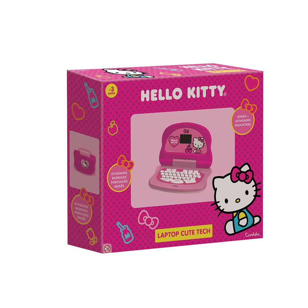 Kit Laptop Infantil Educativo Candide Hello Kitty Tech Bilíngue + 1 ...