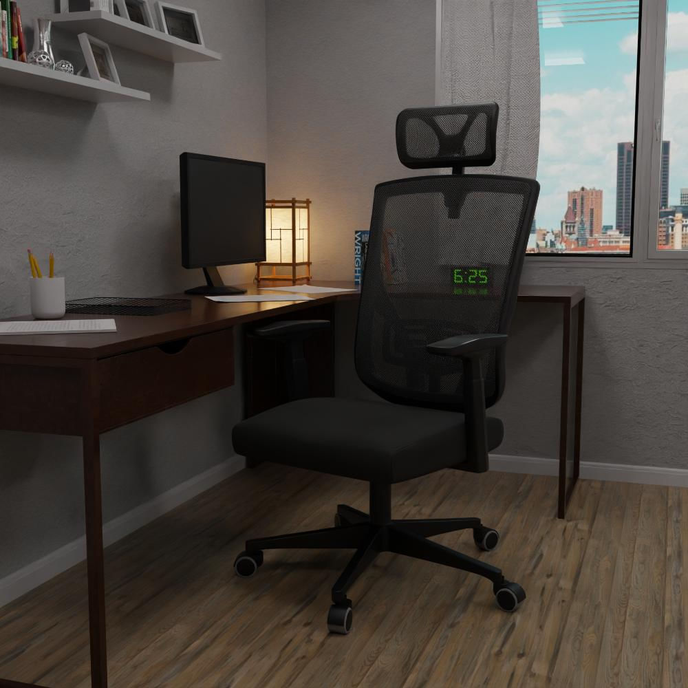 Cadeira De Escritório Presidente Executiva Ergonômica Tela Mesh Com ...