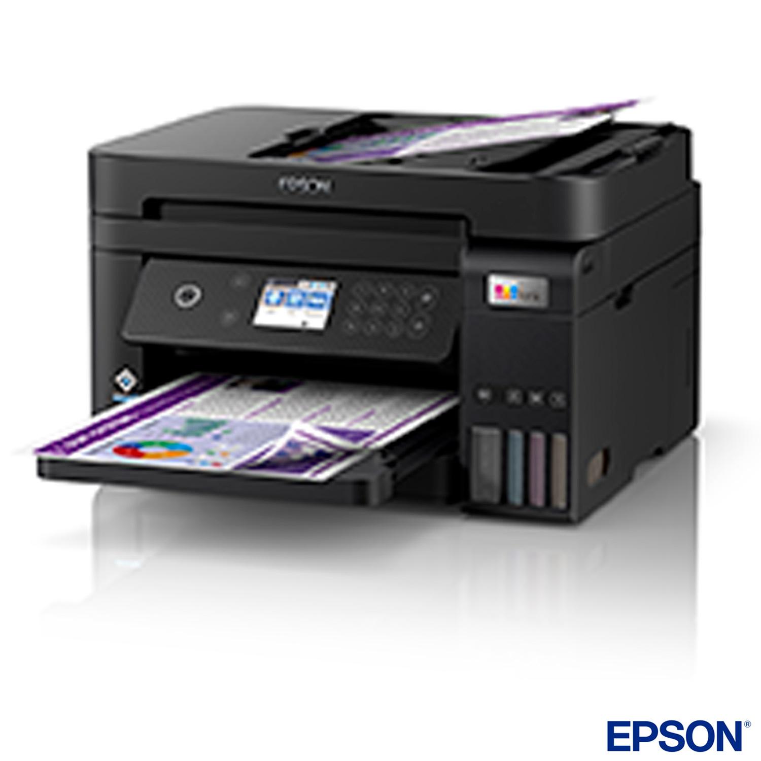 Impressora Multifuncional Epson EcoTank Duplex Jato de Tinta com USB ...