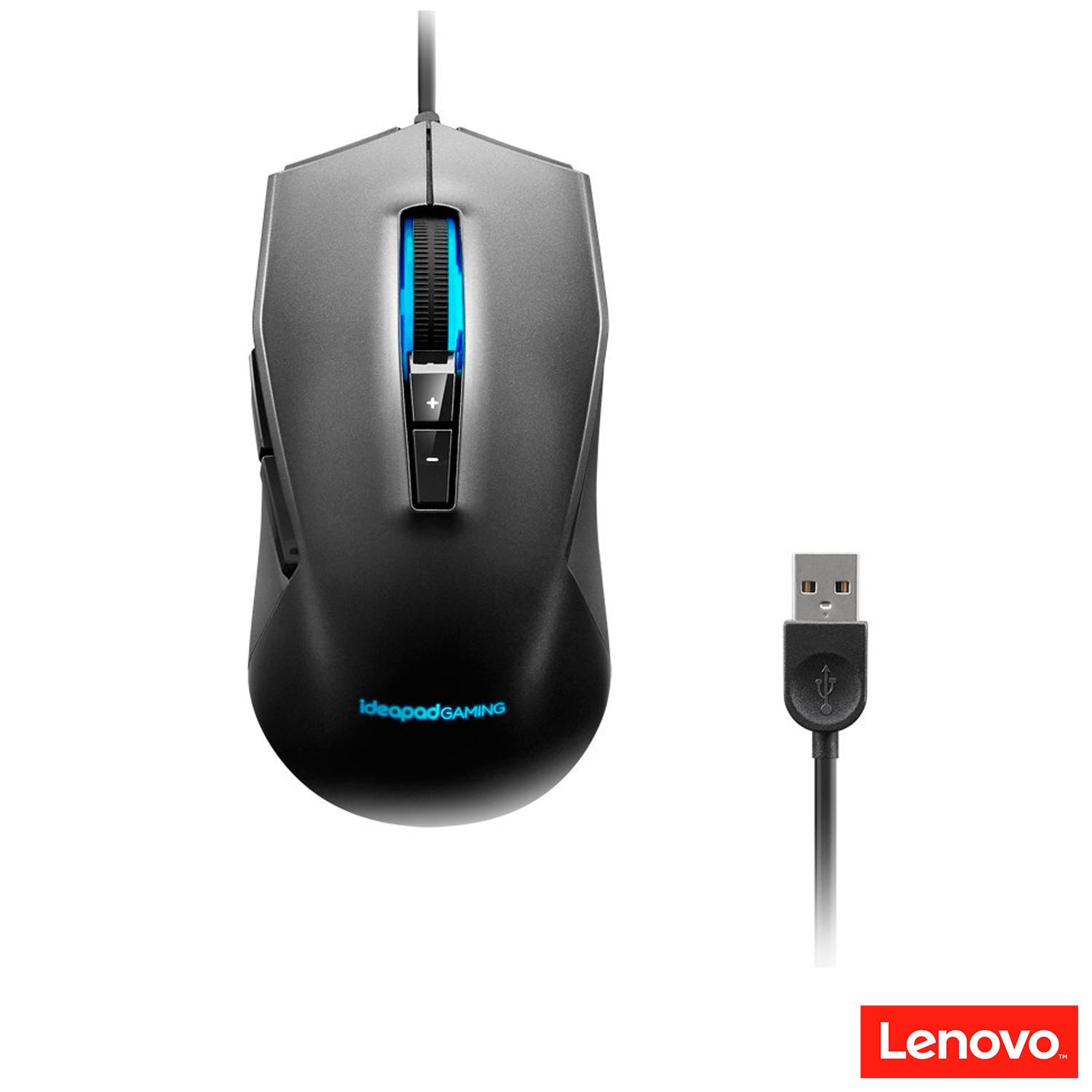 Mouse Óptico Gamer para PCs e notebooks IdeaPad Gaming M100 RGB Preto ...