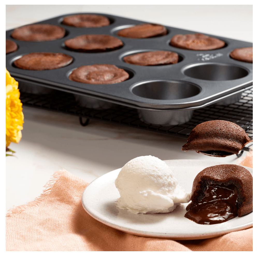 Forma De Muffins Bakery 12 Divisões Em Aço Carbono 35X26.5Cm - Hercules ...