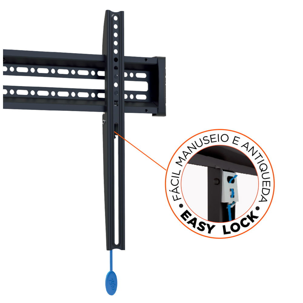 Suporte de Parede Fixo para TVs de 32" a 86" Preto - E600 - ELG ...