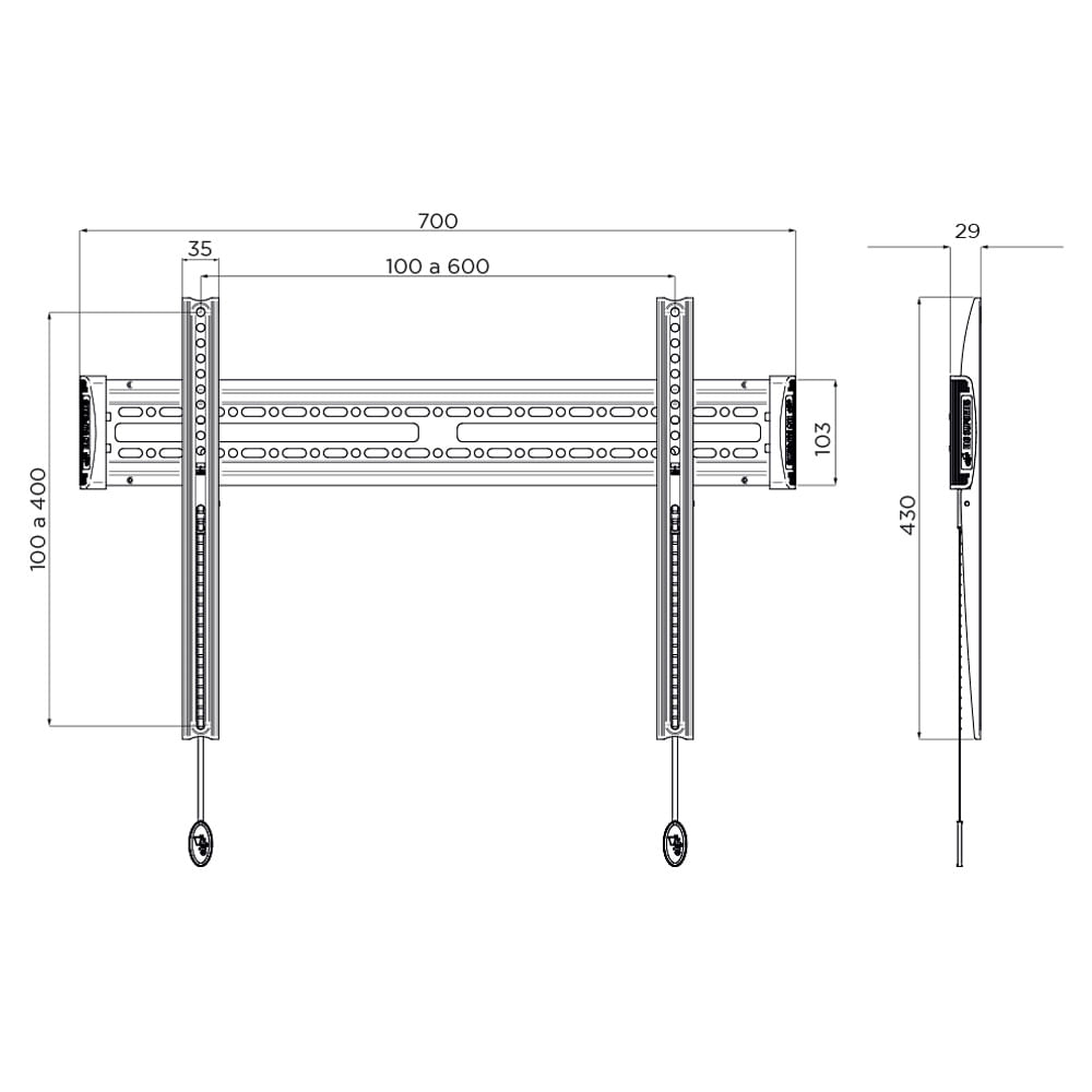 Suporte de Parede Fixo para TVs de 32" a 86" Preto - E600 - ELG ...