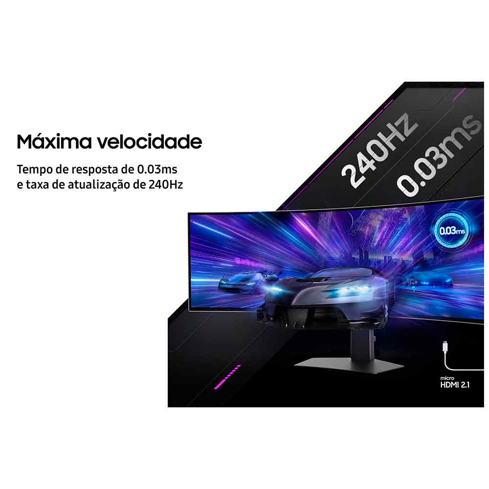 Monitor Gamer Odyssey OLED G9 49" Samsung Curvo OLED, com 1,000,000:1 ...